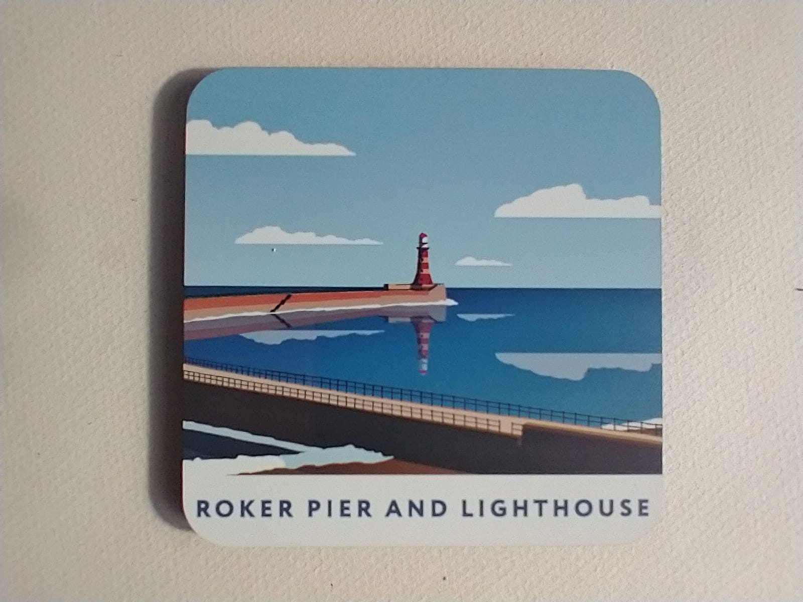 Graphic Coaster set of 4 – ROKER PIER